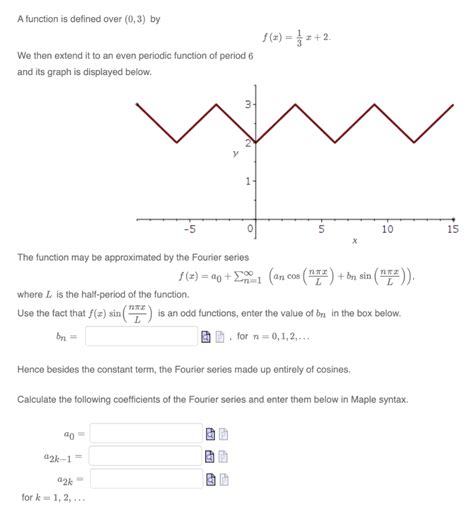 solved a function is defined over 0 3 by f x 31x 2 we
