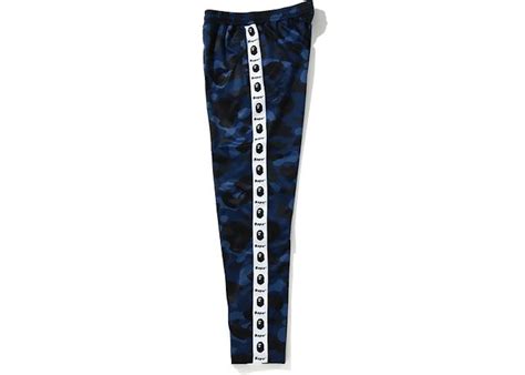 Bape Color Camo Tape Jersey Pants Blue Mens Fw20 Us