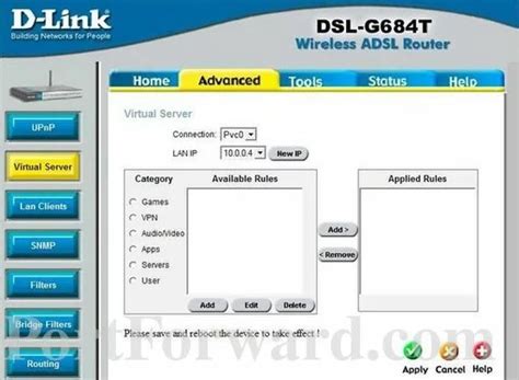 Simple D Link DSL G684T Router Port Forwarding Instructions