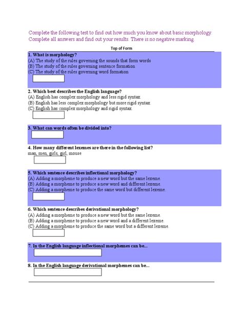 1 Exercises On Derivation Process Pdf Morphology Linguistics