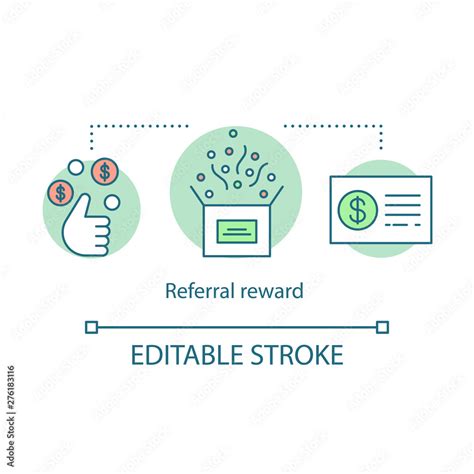 Referral Reward Concept Icon Referral Marketing Tools Idea Thin Line