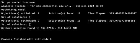Hierarchical Multiobjective Pool Solution Runtime Gurobi Help Center