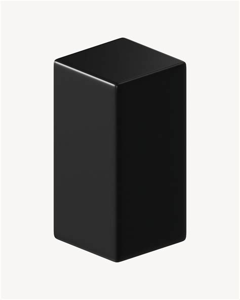3d Black Cuboid Clipart Geometric Premium Psd Rawpixel