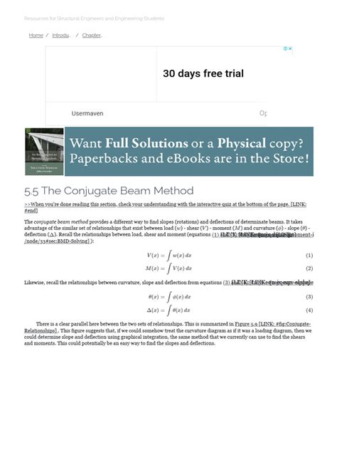 5 5 The Conjugate Beam Method Learn About Structures Pdf