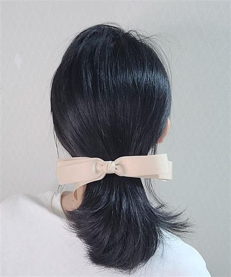 21 왕리본핀 10색 골직사선 테일 머리핀 데일리 심플 반묶음 자동핀 삔 에이블리