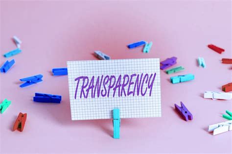 Writing Note Showing Transparency Business Photo Showcasing Something