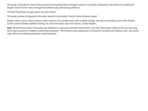 Scope Configuration Best Practices—dell Emc Storage With The Avigilon Control Center System