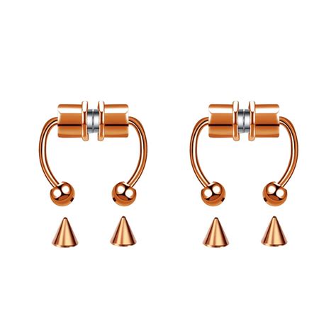 Fake Nose Ring Hoop Magnetic Septum Nose Ring Horseshoe Stainless Steel