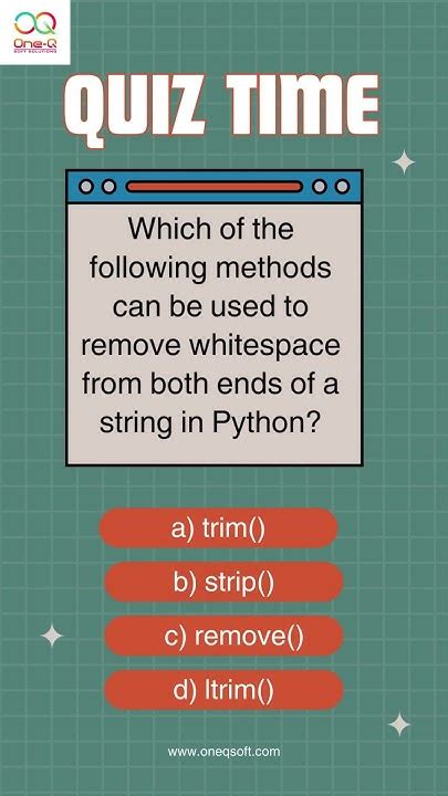 Pythonquiz Oneqsoft Pythonfullstack Youtube