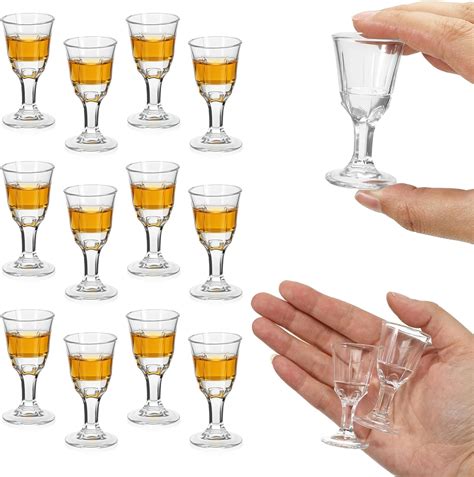 Fdclixuvol 12 Pack Clear Cordial Glasses With Base 04 Oz Mini Shot Glasses Small