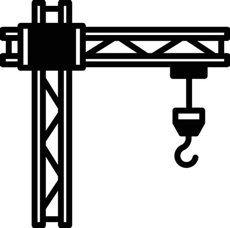 Crane Glyph And Line Vector Illustration 41159410 Vector Art At Vecteezy