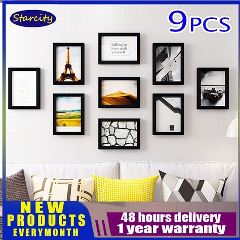 9pcs 7 Inch Picture Frames For Wall Photo Set Picture Frame Wall Decor