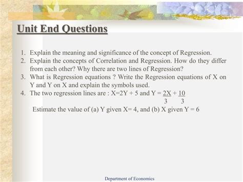 Simple Linear Regression Ppt Physics Science