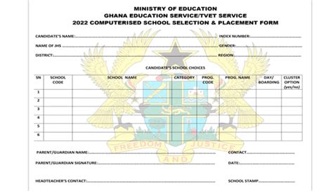 Download 2025 School Selection Form Here For 2025 Bece