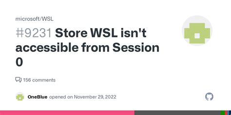 Store Wsl Isnt Accessible From Session 0 · Issue 9231 · Microsoftwsl