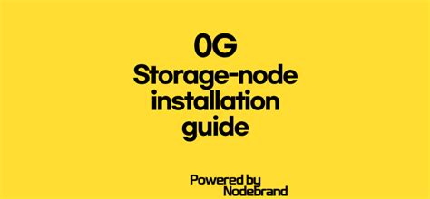 0g Labs Storage Node Guideen Linux By Nodebrand Medium