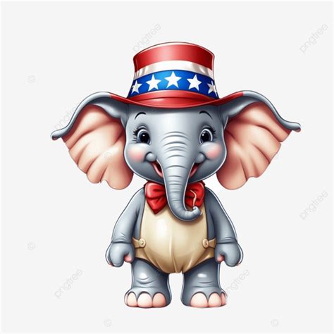 애국적인 모자를 쓴 기발한 자유 귀여운 코끼리 기발한 자유 애국 모자를 쓴 귀여운 코끼리 만화 Png 일러스트 및 이미지 에 대한 무료 다운로드 Pngtree