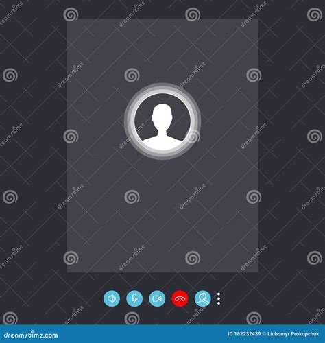 Call Screen Template Mobile Template Mockup UI UX Kit Interface Stock Illustration