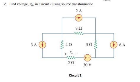 Solved Find Voltage V In Circuit Using Source Chegg