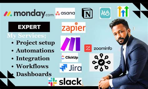 setup automations integrations with monday com trello asana clickup