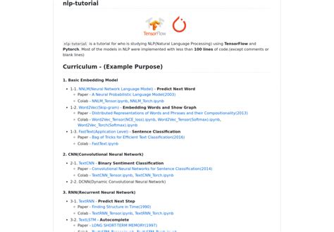 Un Tutoriel Interactif Sur Le Nlp Avec Tensorflow Et Pytorch La Ferme