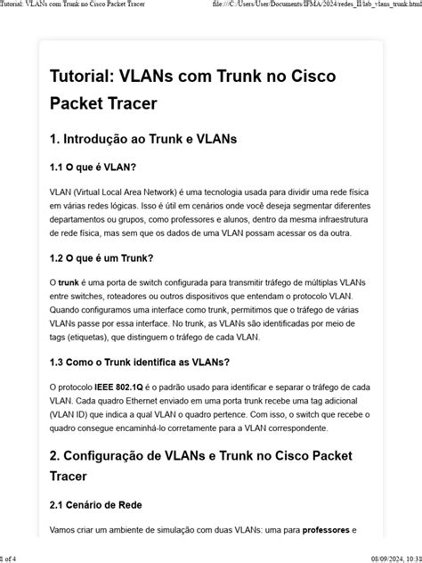 Tutorial Vlans Com Trunk No Cisco Packet Tracer 7da7aa32aae64314a5c35 Dxu4n15 Pdf Rede De