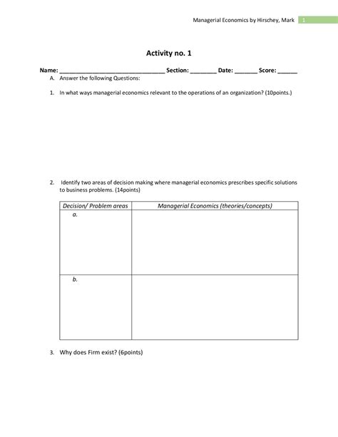 Managerial Economics Docsity