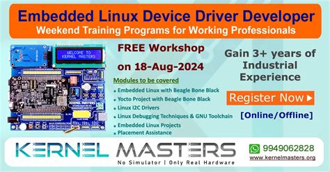 Kernel Masters On Linkedin Free Workshop On Embedded Linux Device