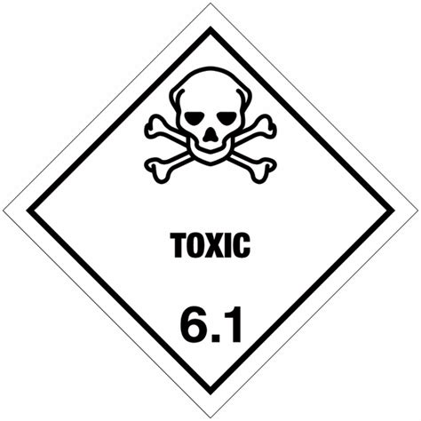 Toxic 61 Hazard Diamond Label Fast Delivery Seton