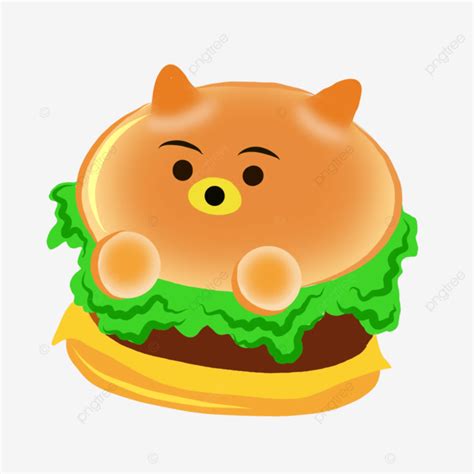 귀여운 곰 버거 수트 베어 버거 햄버거 귀여운 햄버거 Png 일러스트 및 Psd 이미지 무료 다운로드 Pngtree