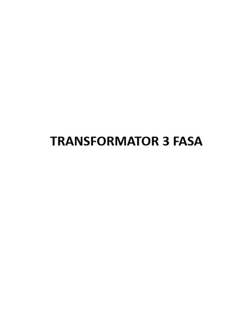 Transformator 3 Fasa Pdf