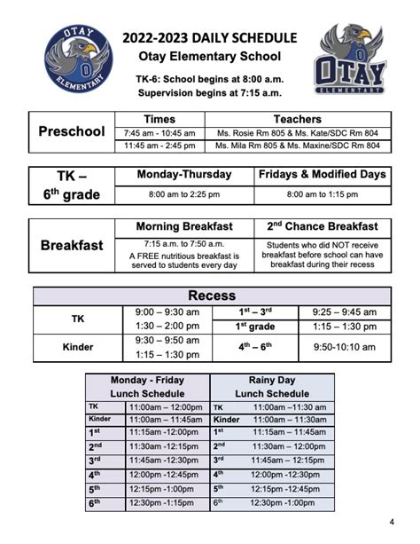 School Info Otay Elementary School