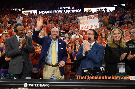 Dickie Vs Super Bowl Night At Clemson Dick Vitale Returned To