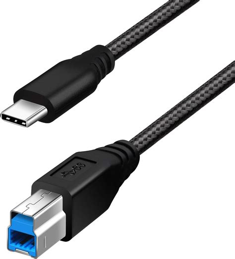 Fasgear Type C To Usb B 30 Cable 1 Pack 3ft1m Nylon Braided Usb C