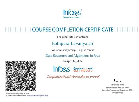 Completed Data Structures And Algorithms Course Lavanya Sri Kollipara