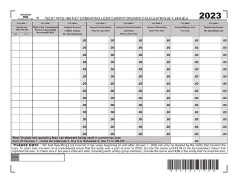 Form Cit 120 Schedule Nol Download Printable Pdf Or Fill Online Net Operating Loss Carry Forward
