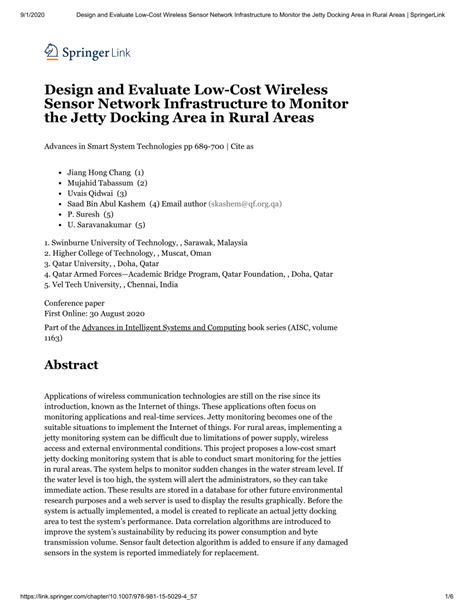 Pdf Design And Evaluate Low Cost Wireless Sensor Network