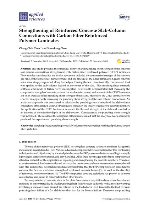 Pdf Strengthening Of Reinforced Concrete Slab Column Connections With