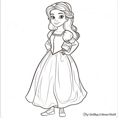 Princess Belle Coloring Pages Free Printable 2025