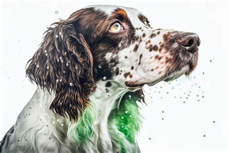 Cocker Spaniel Inglés Perro Marrón Y Blanco Foto Premium