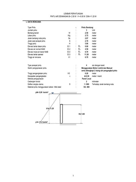 Design Calculation Pintu Air Pdf