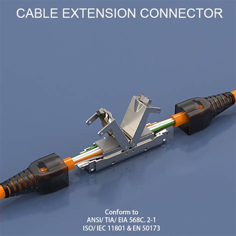 Linkwylan Cs117 Bk Cat6 Cat6a Cat7 Network Cable Extension Connector Shielded Toolless