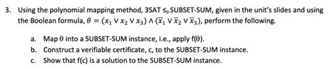 3 Using The Polynomial Mapping Method 3sat S