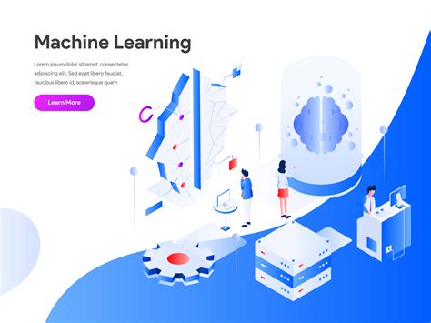 Machine Learning Isometric Illustration Concept Modern Flat Design Concept Of Web Page Design