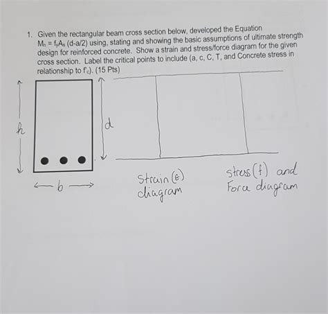 Solved Given The Rectangular Beam Cross Section Below Chegg