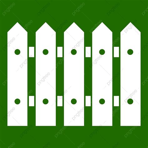 Wooden Fence Icon White Isolated On Green Background Wooden Wood Vector Png And Vector With