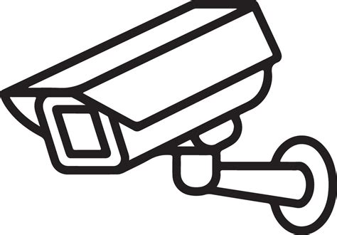 Simple Line Drawing Of A Security Camera For Surveillance And Monitoring 70793282 Vector Art At
