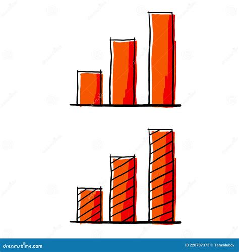 Business Growth Chart Red Bars Analytics And Data Analysis Stock Vector Illustration Of