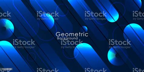 추상 파란색 그라데이션 기하학적 모양 배경 현대 미래 배경 3차원 형태에 대한 스톡 벡터 아트 및 기타 이미지 3차원 형태