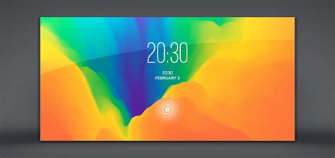 모바일 애플 리 케이 션을 위한 현대 잠금 화면 최신 유행 그라디언트와 추상적인 배경입니다 광고 마케팅 프리 젠 테이 션에 사용할 수 있습니다 벡터 일러스트입니다 3차원